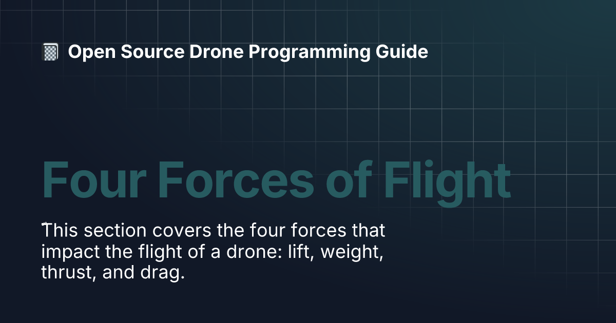 Four Forces Of Flight Open Source Drone Programming Guide